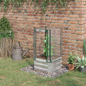Outsunny HOMCOM Sada vyvýšeného záhonu s plastovým krytem a mříží pro popínavé rostliny 53x53x90cm ideální pro zahradu a balkon
