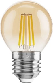 Mexen Vintis, LED filamentová žárovka E27, G45, 6 W, teplá bílá 2200K, jantarová, L156-E27-0622-50