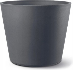 Květináč Kulatý Plastový Květináč S Krytem Deroma 38 CM Vaso Origin Šedý