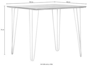 Massive home | Designový jídelní stůl 100x100 Sunshine z mangového dřeva MH66029100