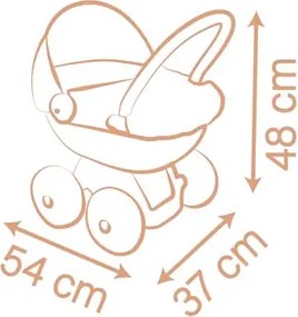 Smoby BN Kočárek hluboký pro panenky PRAM / od 18 měsíců