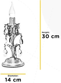 ONLI - Stolní lampa TERESA 1xE14/6W/230V bílá