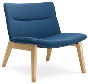 LD SEATING - Křeslo OSLO LOUNGE s dřevěnou podnoží