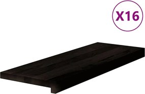 Nášlapy na schody 16 ks hnědo-černé 70x25x2 cm masivní dub 3283049