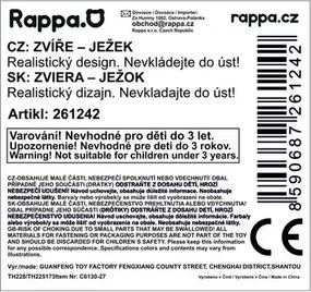 RAPPA Gumová figurka Ježek 10 cm / Hračka / mačkací / pružný materiál