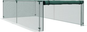 Zelený skleník Outsunny na rajčata s rolovacími dveřmi, HDPE, rozměry 125D x 248Š x 62,5V cm | Aosom