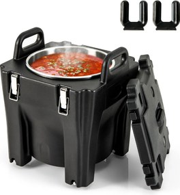 Costway 30 L Cool Box Izolovaný box s kolečky s brzdami Stohovatelný termobox
