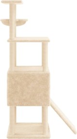 Škrabadlo pro kočky se sisalovými sloupky krémové 153 cm 172115