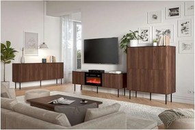 TV stolek Linos I, ořech warmia / černá