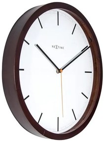 Designové nástěnné hodiny 3156br Nextime Company Wood 35cm