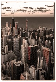 Obraz na plátně - Mrakodrapy v Chicagu- obdélník 7268FA (100x70 cm)
