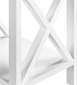 Odkládací stolek Yaheetech – bílá, 40 x 30 x 55 cm (d × š × v) (254999631492)