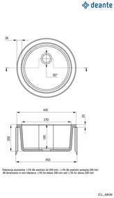 Deante Dřez Lusitano keramický - ZCL 680N bílý lesk