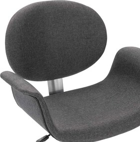 Otočná jídelní židle šedá textil 287394