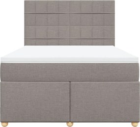 Box spring postel s matrací taupe 160x200 cm textil 3293635