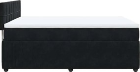 Box spring postel s matrací černá 140x200 cm samet 3290060