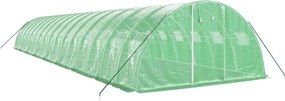 Skleník s ocelovým rámem zelený 64 m² 16 x 4 x 2 m 3188067