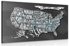 Obraz moderní mapa USA - 120x80 cm