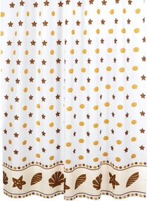 Bellatex Koupelnové závěsy 180x200 cm Mušle hnědá, oranžová