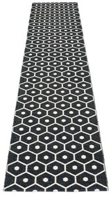 Vinylový koberec Pappelina HONEY Black/Vanilla velikost: 70x450cm