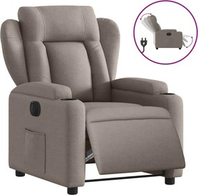 Elektrické polohovací křeslo taupe textil 3204466