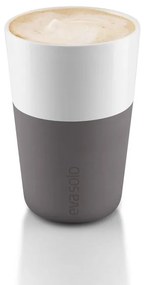 Eva Solo Porcelánový termošálek Cafe Latte Elephant Grey 360 ml - set 2 ks, šedá barva, porcelán