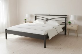 Nábytek ATIKA s.r.o. Kovová postel ANGELETA Barevne provedení: černá, Rozměr: 80 x 200 cm