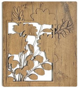 Li-Go "Květy triptych" Dřevěné obrazy 55x65 cm s hloubkou 23 mm Provedení povrchu 3xobraz: dub světlý/dub/ořech