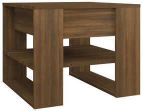 Konferenční stolek hnědý dub 55,5 x 55 x 45 cm kompozitní dřevo - Default Title