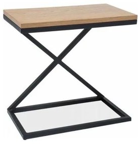 LEON II odkládací stolek, dub/černá