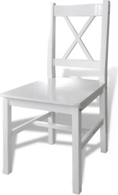 vidaXL 5dílný jídelní set bílý