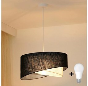Brilagi - LED Lustr na lanku LYRA 1xE27/15W/230V černá/krémová 8590828007555