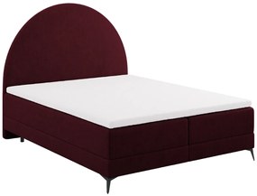 OnaDnes -20% Červená čalouněná dvoulůžková postel boxspring Cosmopolitan Design Sunrise 160 x 200 cm
