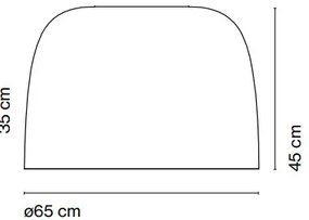 Marset A681-121 Djembé C 65.45, šedé stropní svítidlo, 28,5W LED 2700K stmívatené, prům. 65cm