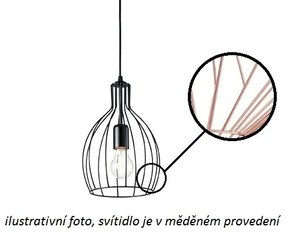 Závěsné svítidlo Ideal Lux Ampolla-2 SP1 rame 167282 měděné 20,5cm