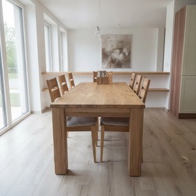 Massivo.cz Rozkládací jídelní stůl Bold 140, dub, masiv (140x90 cm)