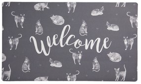 Podlahová rohožka s kočky Welcome - 74*44*1 cm