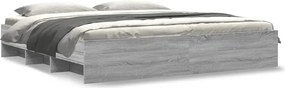 Rám postele bez matrace Grey Sonoma 180x200cm kompozitní dřevo 3295637