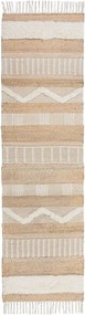 Behúň Jubilant Medina Jute Natural/Ivory, 60x230, béžová, obývacia izba, Flair Rugs