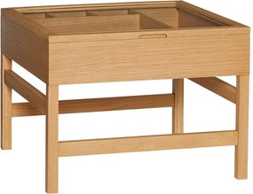 Konferenční stolek se skleněnou deskou v přírodní barvě 60x60 cm Glitz – Hübsch