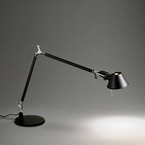 Artemide Tolomeo Tavolo, černá stolní lampa s vypínačem, 1x10W LED E27, 78+64cm
