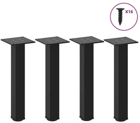 Nohy ke konferenčnímu stolku 4 ks černé 30-32 cm ocelové