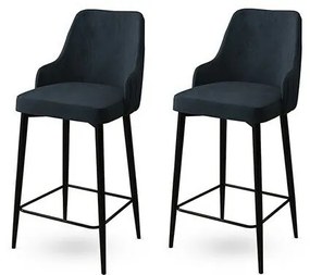Sada barových židlí Enox Anthracite and Black, 2 ks, 2 ks