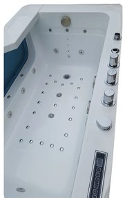 BPS-koupelny Hydromasážní vana HYD-NE912WH 170x90 BÍLÁ s ohřevem vody