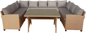 Béžový zahradní lounge set pro 9 Ventura – Unique Furniture