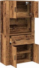 Highboard Staré dřevo 80 x 33 x 150 cm Kompozitní dřevo 3334340
