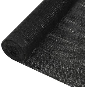 vidaXL Stínící tkanina černá 2 x 25 m HDPE 150 g/m²
