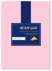 SCANquilt napínací prostěradlo JERSEY ELASTIC LYCRA růžová výška matrace do 30 cm 90 x 200 cm