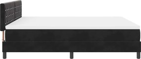 Postel s boxspringem s matrací s čelo Černá 180 x 200 cm samet 3339124