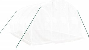 Skleník s ocelovým rámem bílý 12 m² 4x3x2 m 3188050
